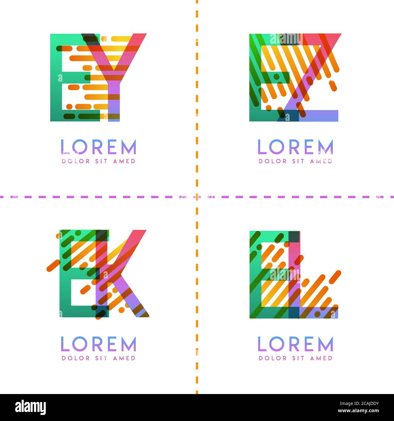 Alphabet logo for business card, presentation, flyer, document ...