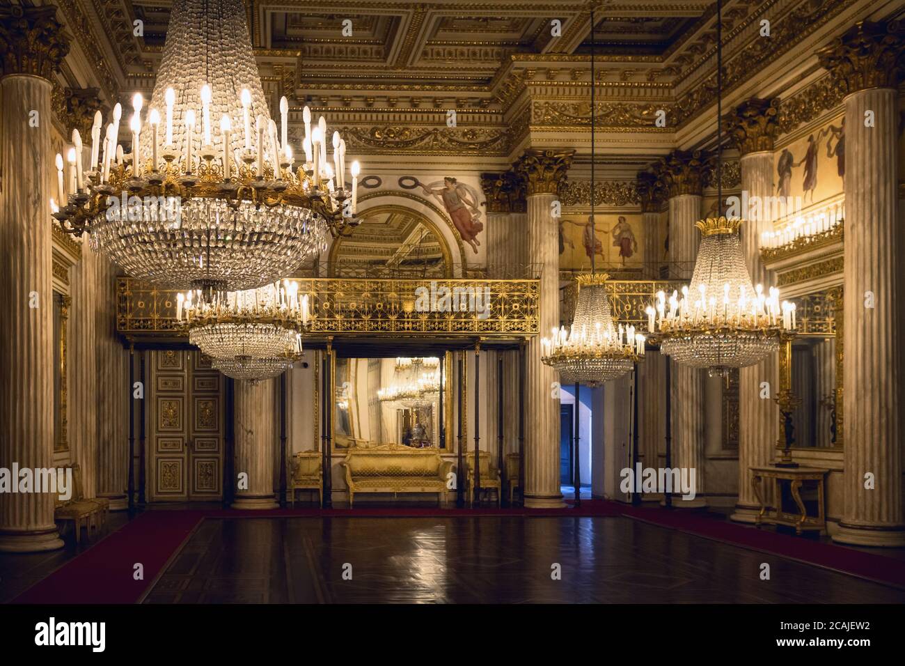 TURIN, ITALY - MARCH 7, 2019: the dance hall of the Royal Palace of ...