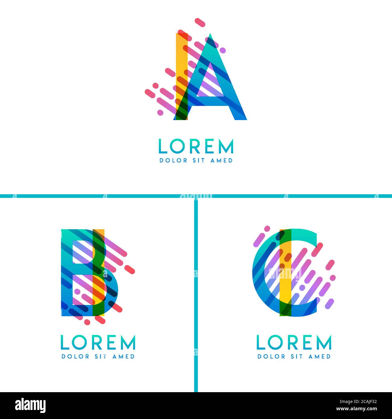 colorful alphabet bold logo for promotion, marketing and advertising ...