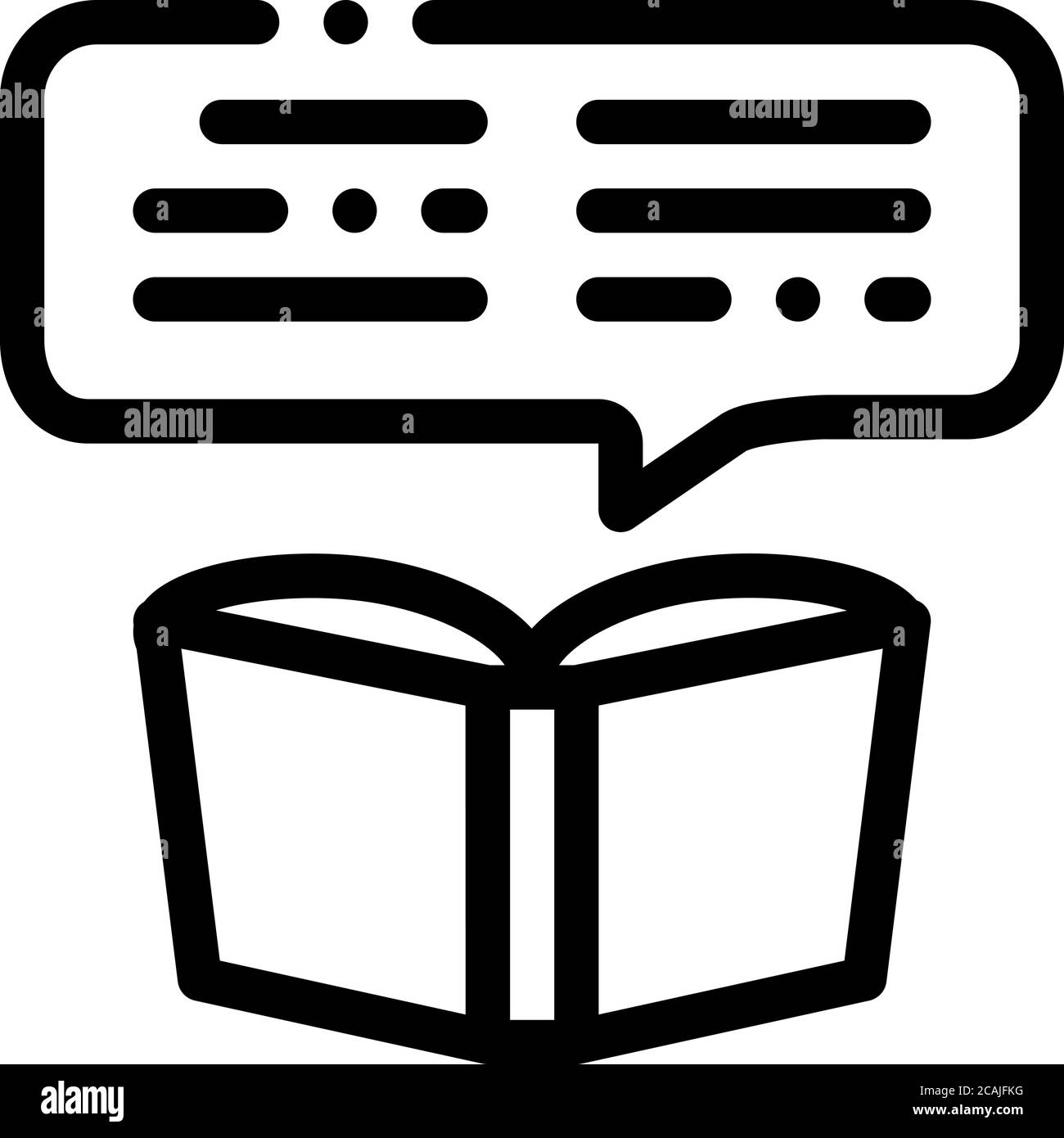 book reading icon vector outline illustration Stock Vector Image & Art ...