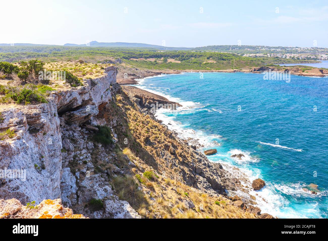 Breathtaking view of the seascape on the island of Menorca, Balearic ...