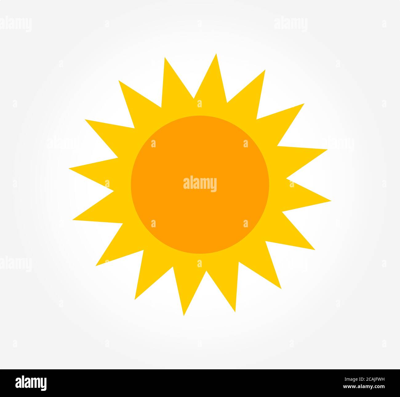 Flat design sun shining icon. Vector illustration Stock Vector Image ...