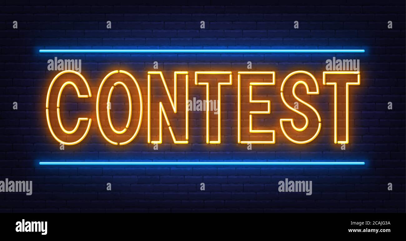 Contest neon sign on Stock Vector Images - Alamy