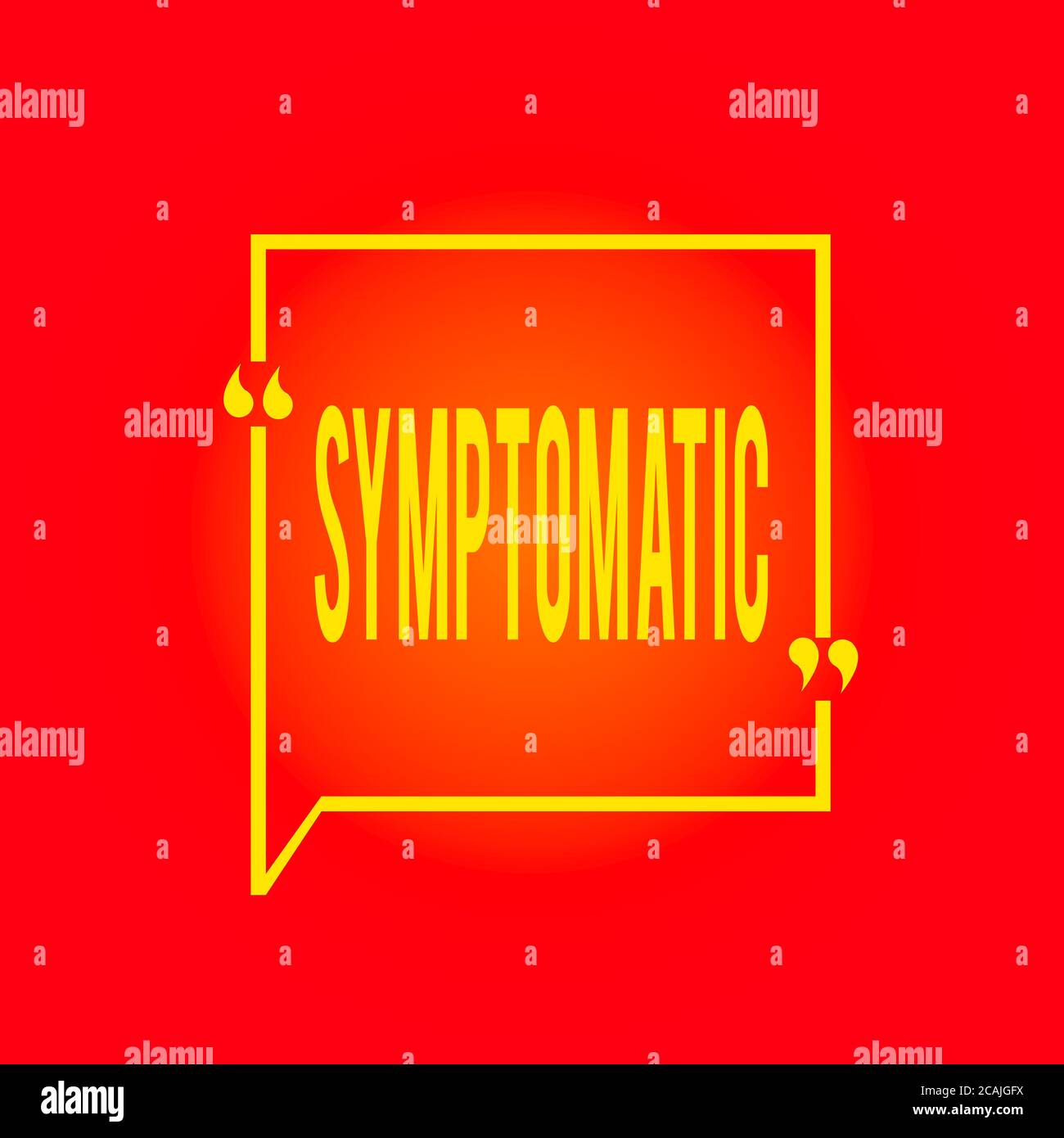 Conceptual hand writing showing Symptomatic. Concept meaning serving as ...