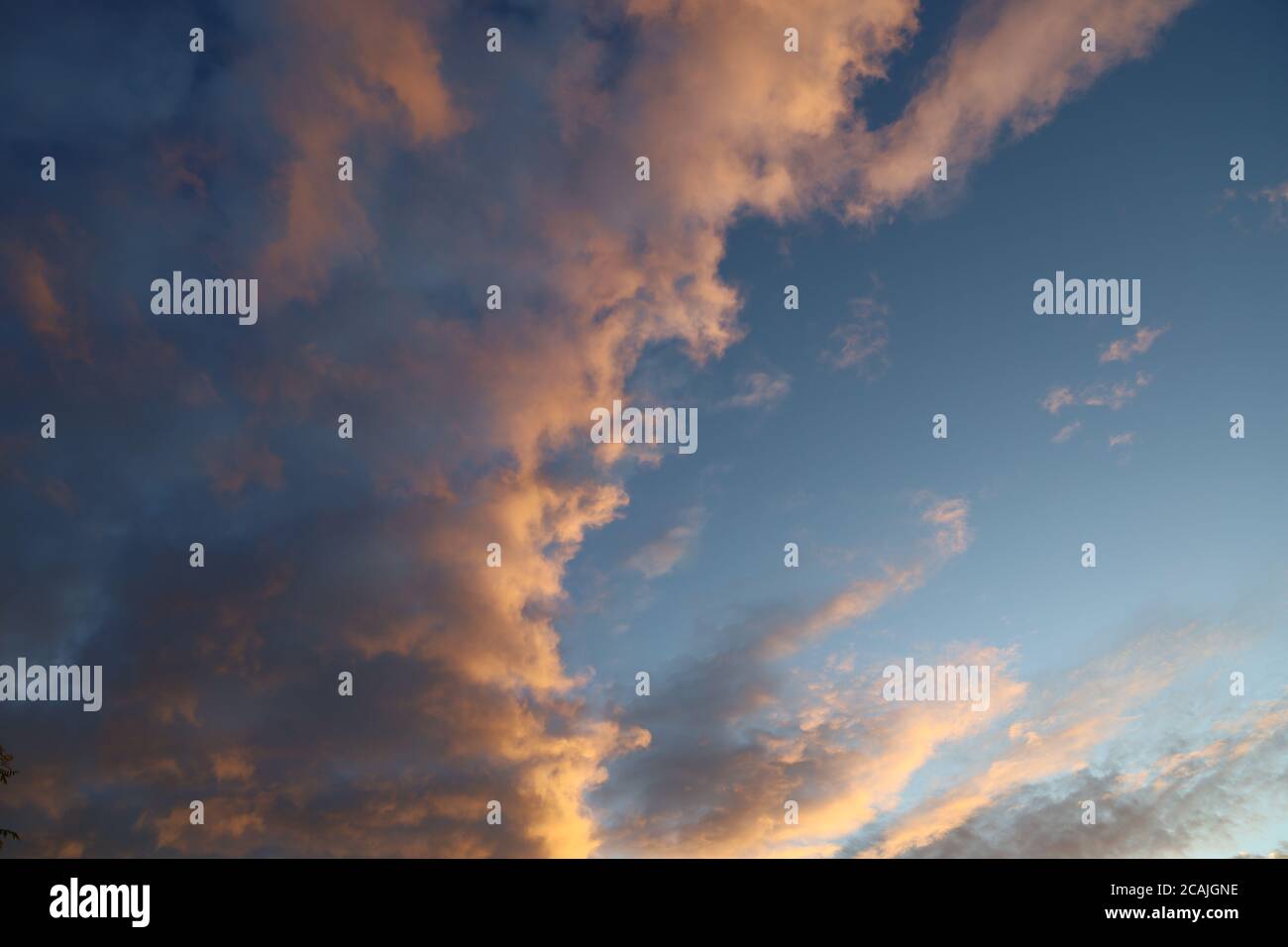 Low angle shot of a cloudy sky during the sunset - great for wallpapers ...