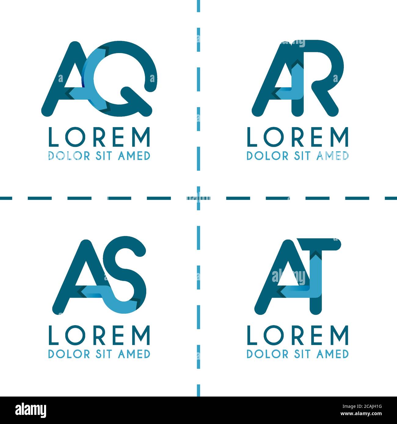 AQ logo design for businesses and companies. AR template logo for ...