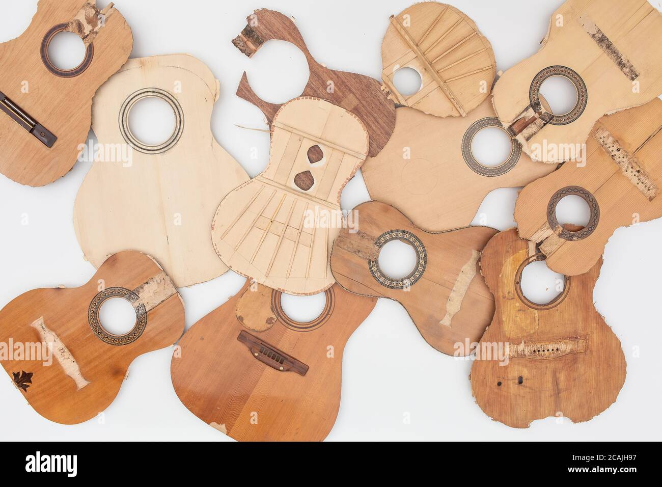 Old parts of broken guitars Stock Photo - Alamy