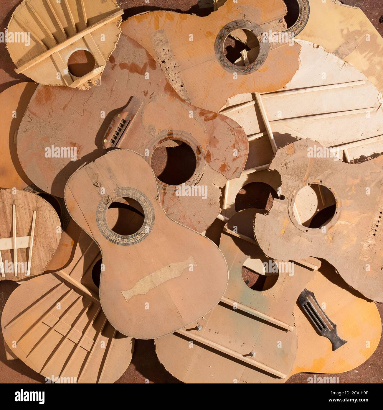 Old parts of broken guitars Stock Photo - Alamy
