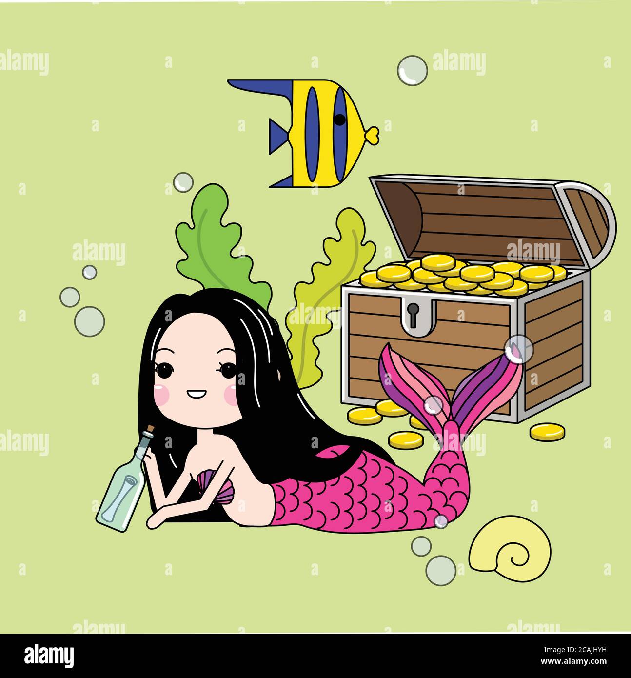 Gold under sea Stock Vector Images - Alamy