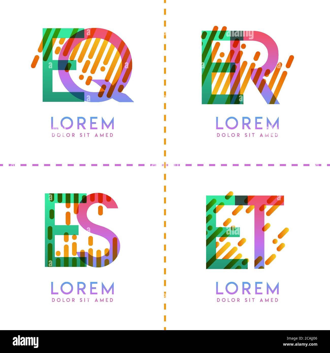 Alphabet logo for business card, presentation, flyer, document ...