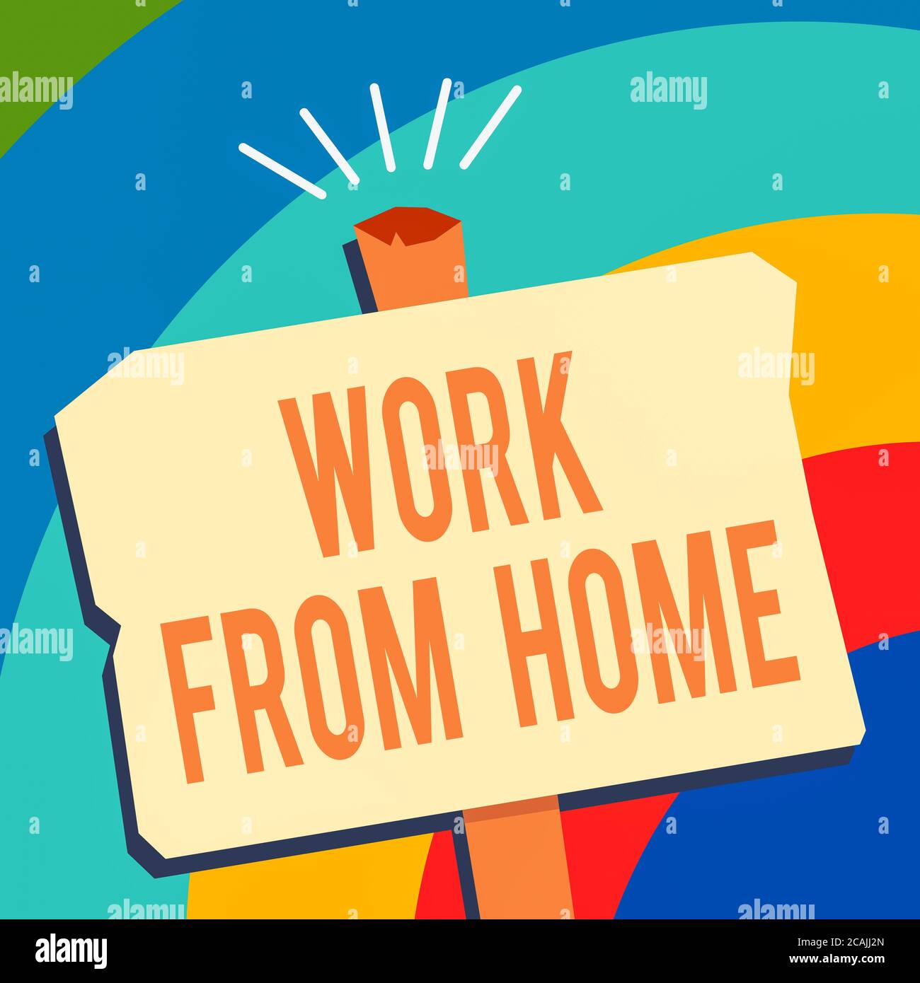 Text sign showing Work From Home. Business photo showcasing ...