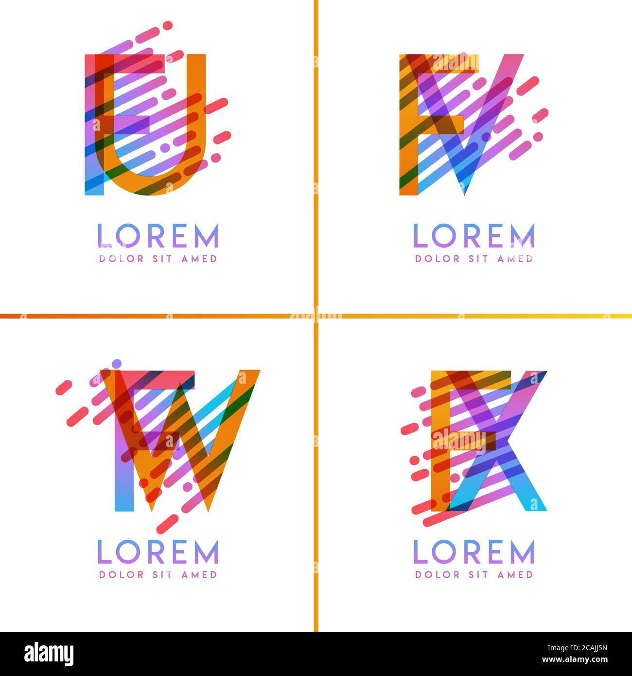 Alphabet logo for business card, presentation, flyer, document ...