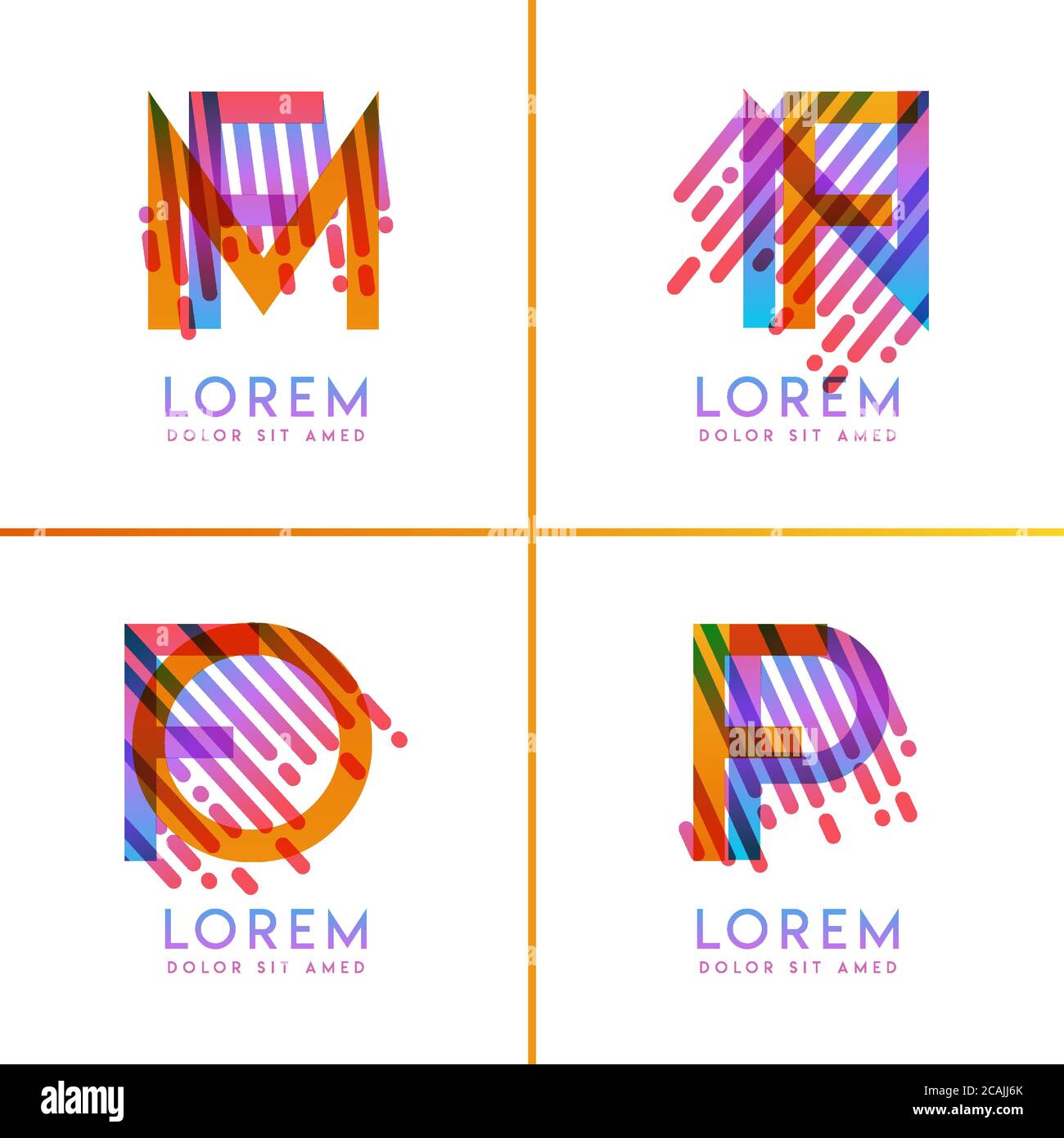 Alphabet logo for business card, presentation, flyer, document ...