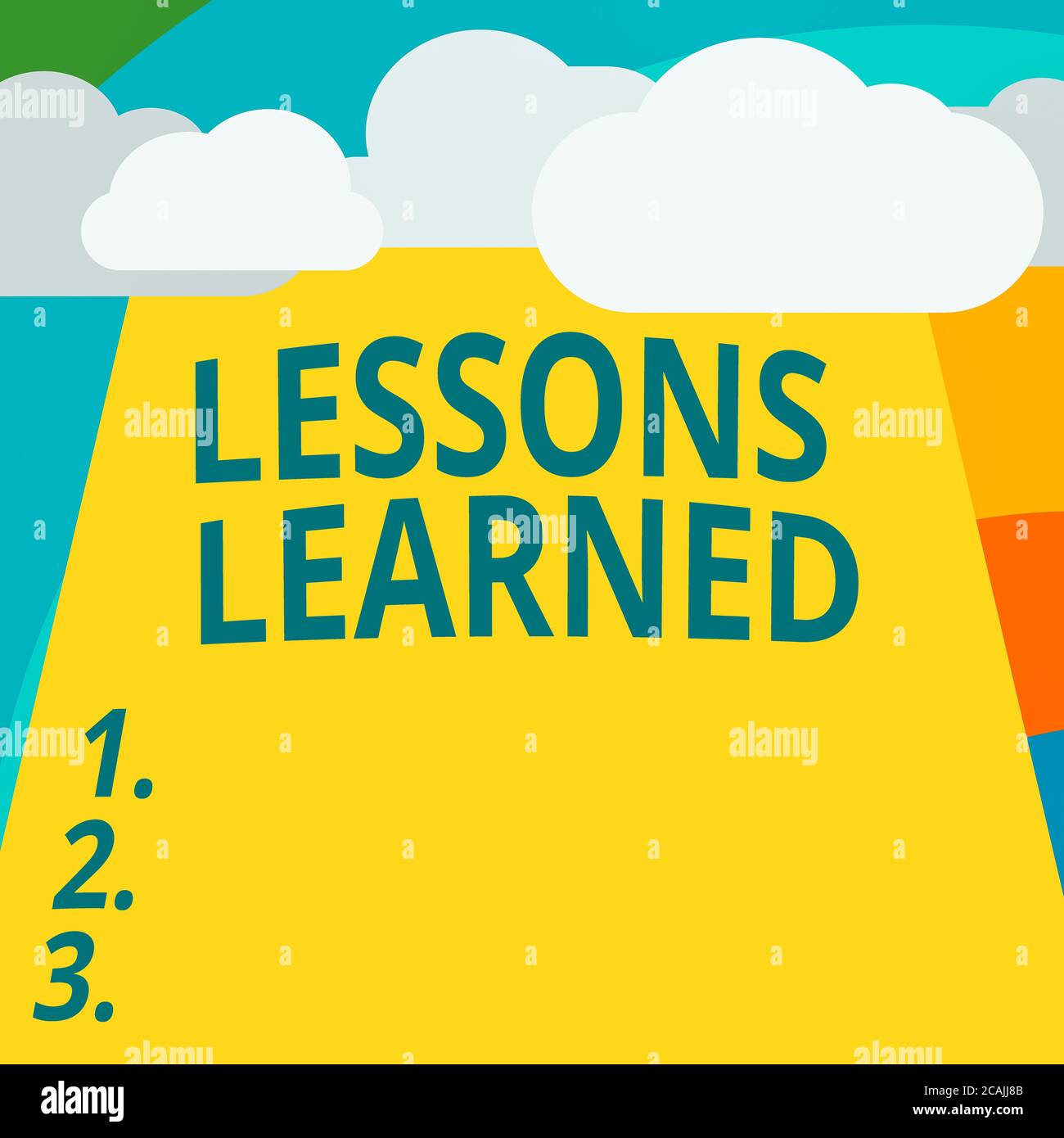 Text sign showing Lessons Learned. Business photo showcasing the ...