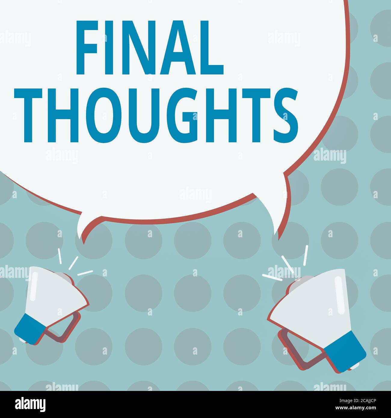 Conceptual hand writing showing Final Thoughts. Concept meaning the ...