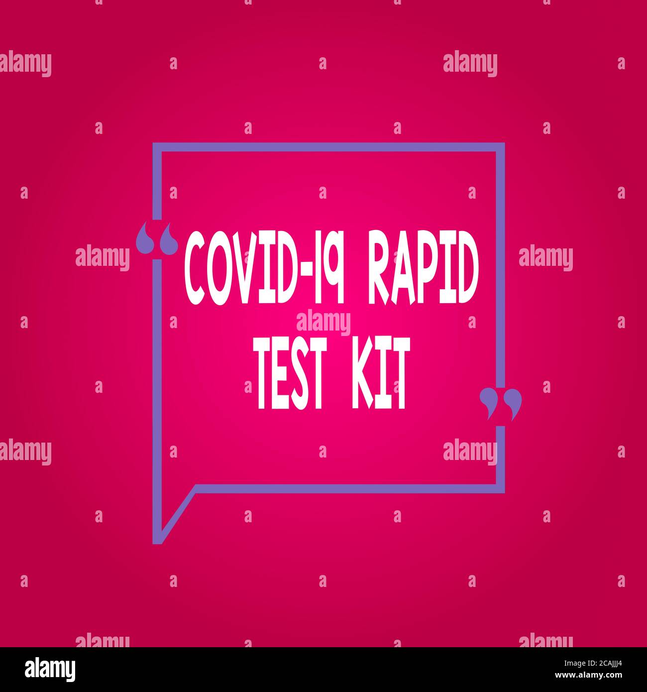 Handwriting text writing Rapid Test Kit. Conceptual photo Emergency ...