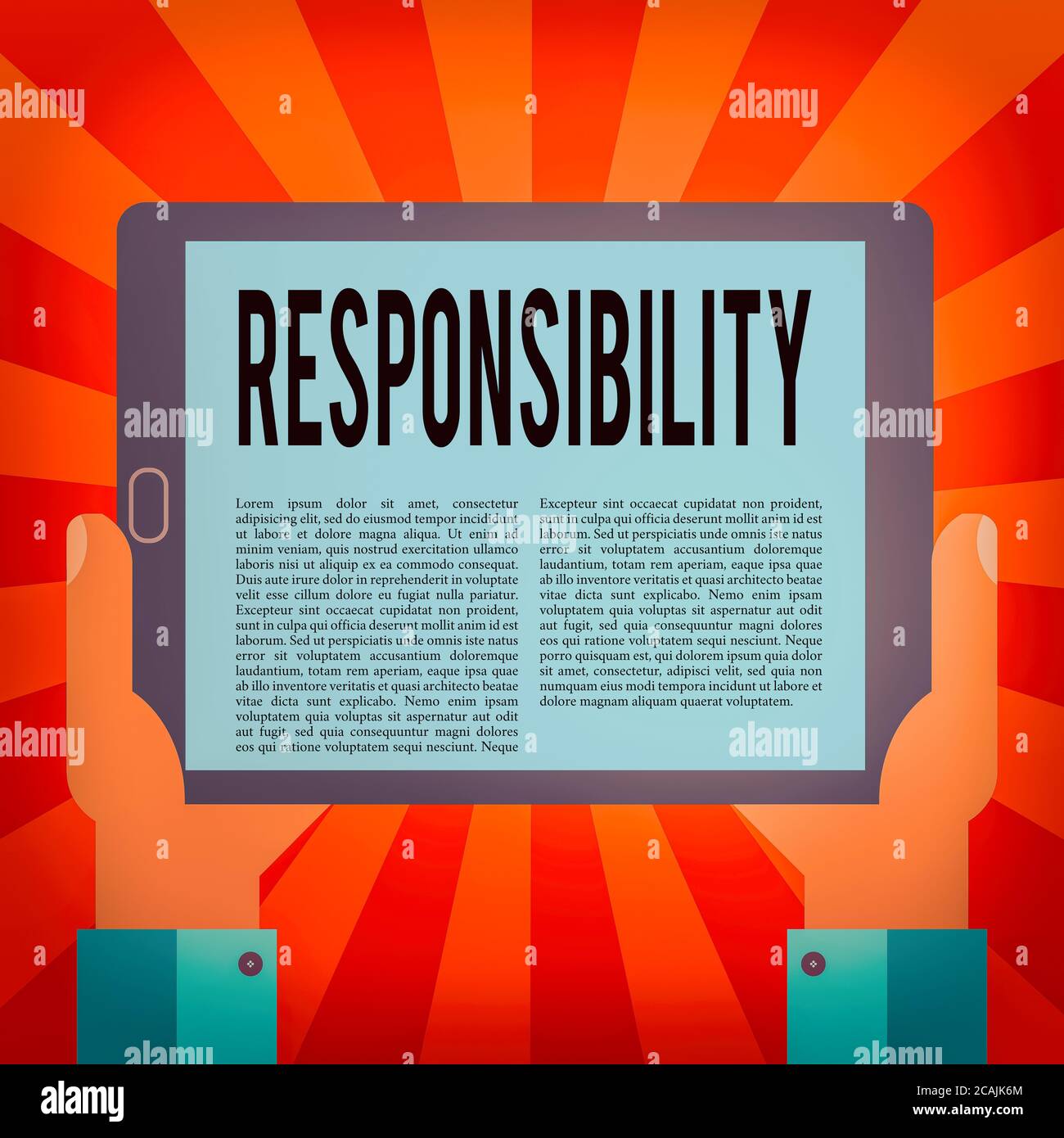 Conceptual hand writing showing Responsibility. Concept meaning state ...