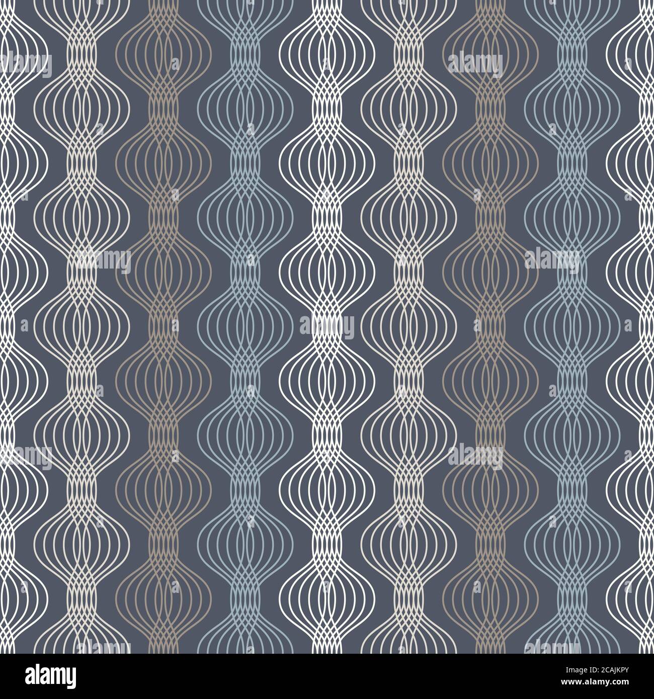 Ogee seamless vector curved pattern, abstract geometric background ...