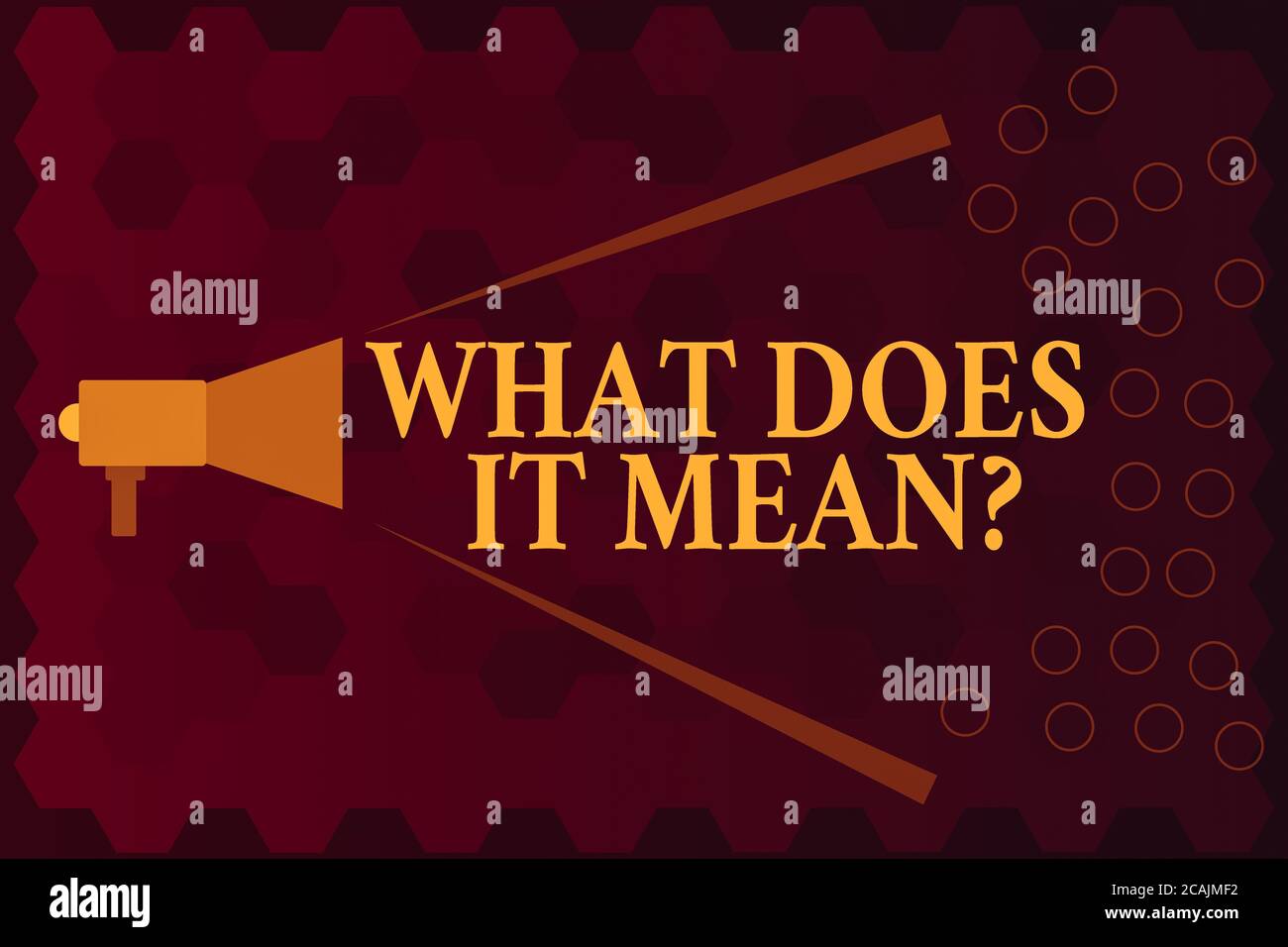 Handwriting text What Does It Mean question. Conceptual photo intended ...