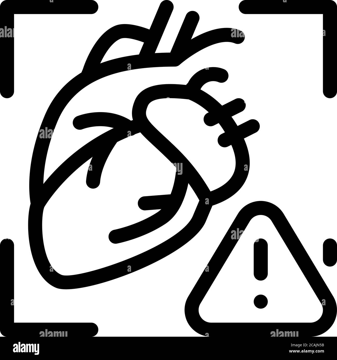 heart research icon vector outline illustration Stock Vector Image ...