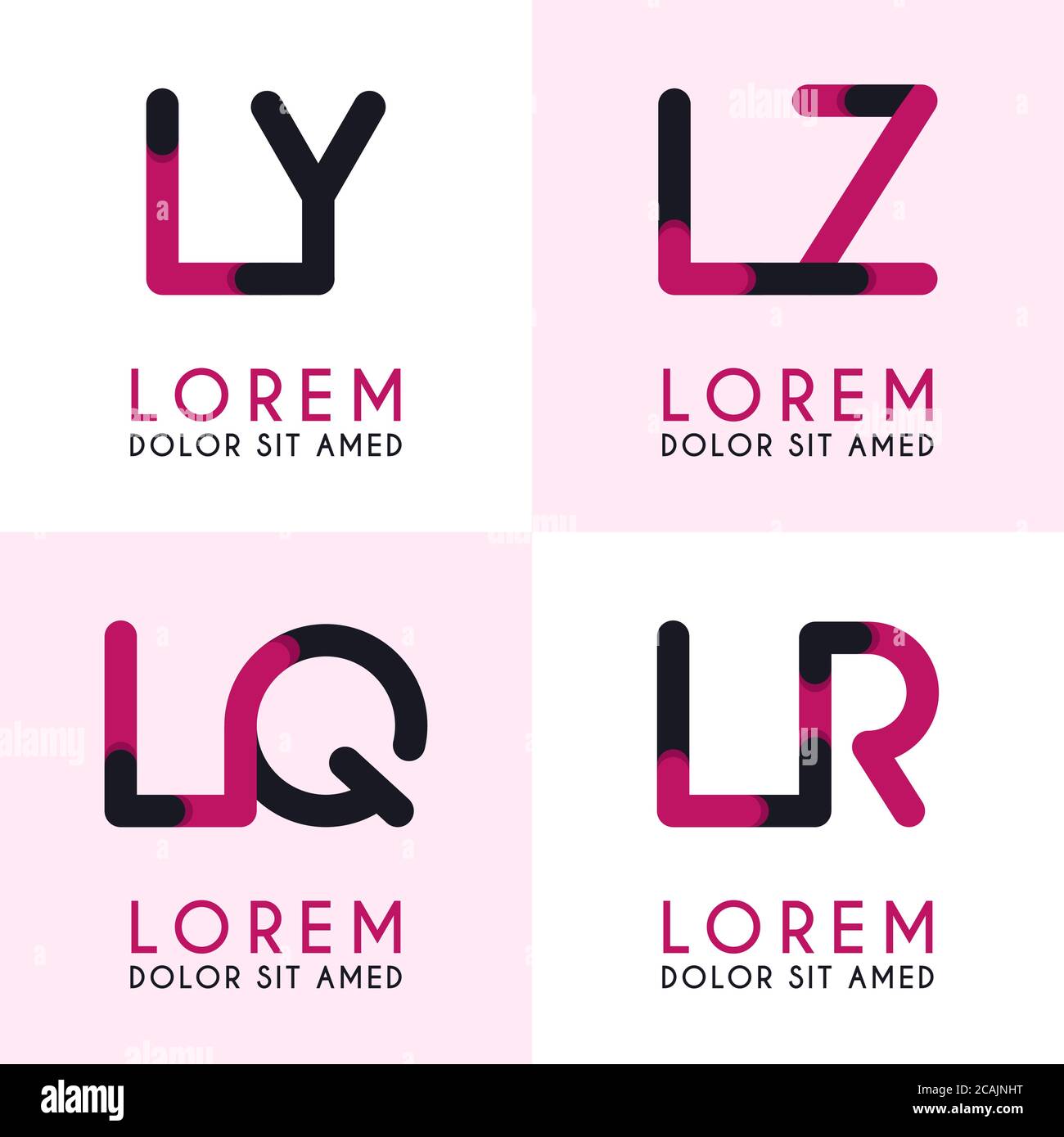 LY logo for businesses and companies. LZ template logo for poster. LQ ...