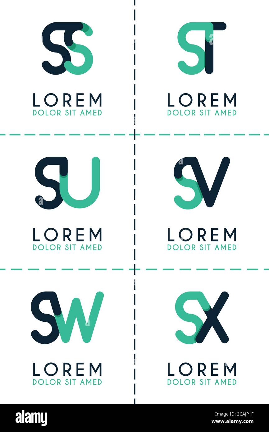 SS logo logo for business and company.ST template logo for poster. SU ...