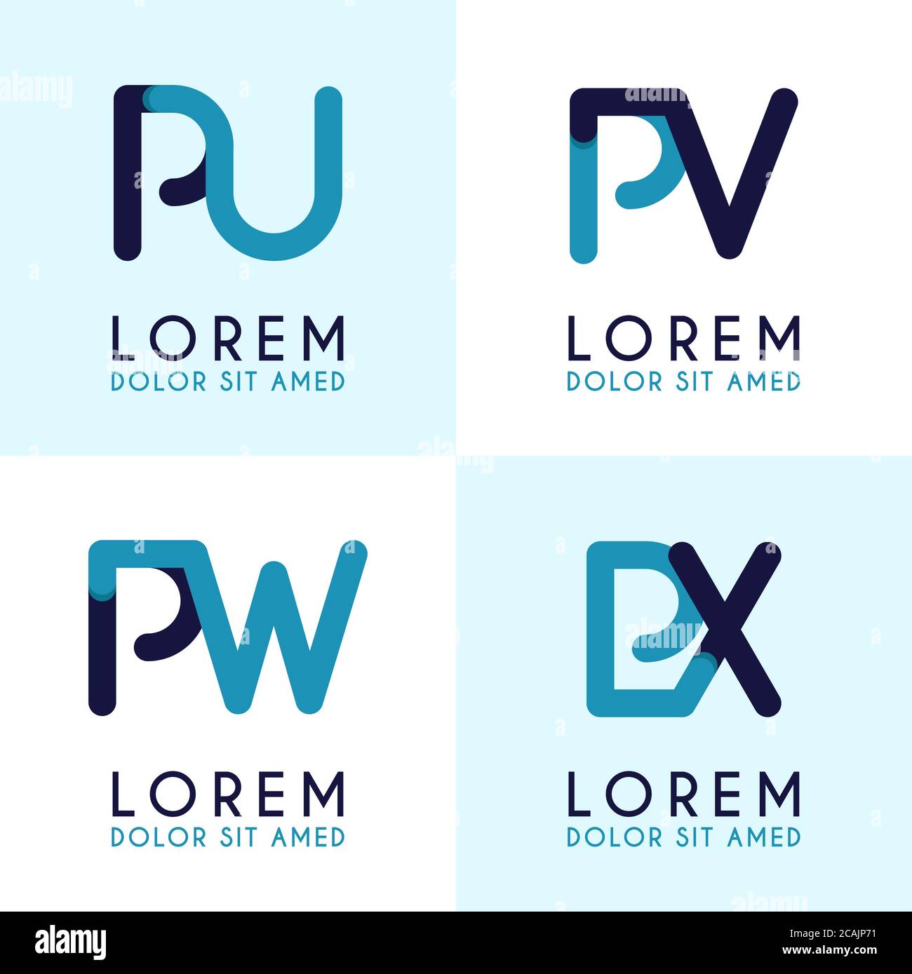 PU logo for businesses and companies. PV template logo for poster. PW ...