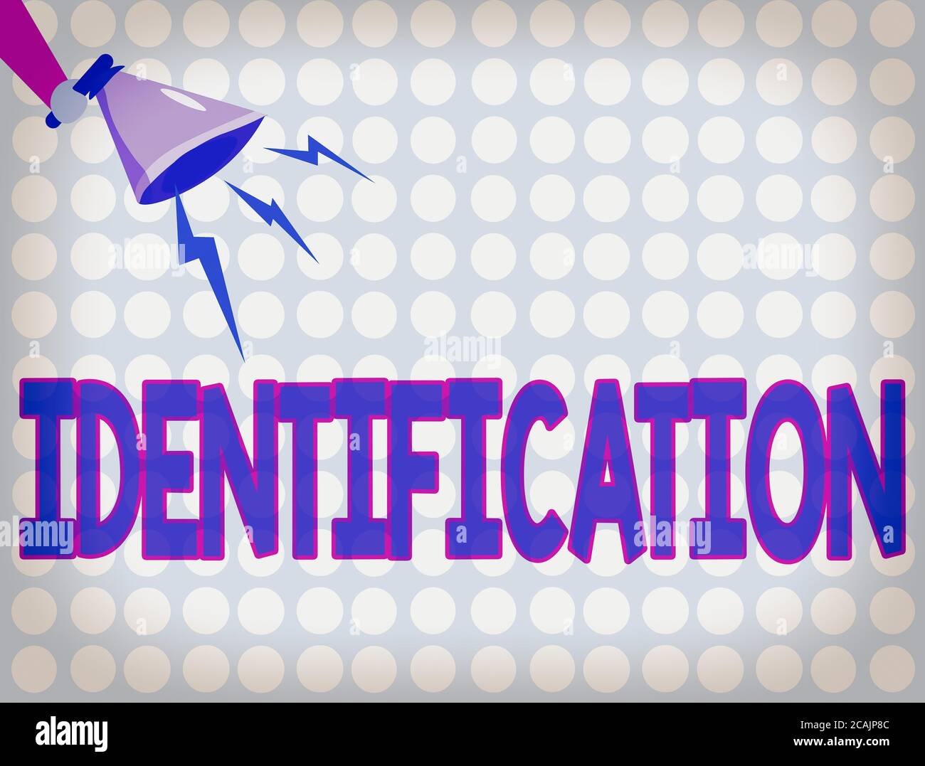 Word writing text Identification. Business photo showcasing proving an ...