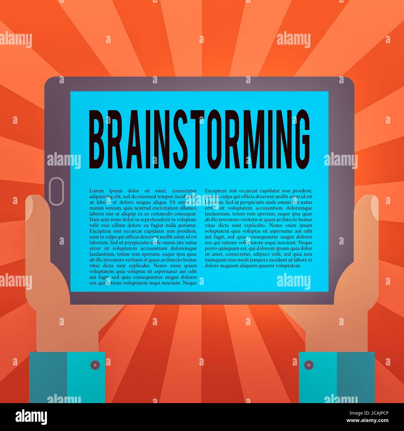 Conceptual hand writing showing Brainstorming. Concept meaning solving ...