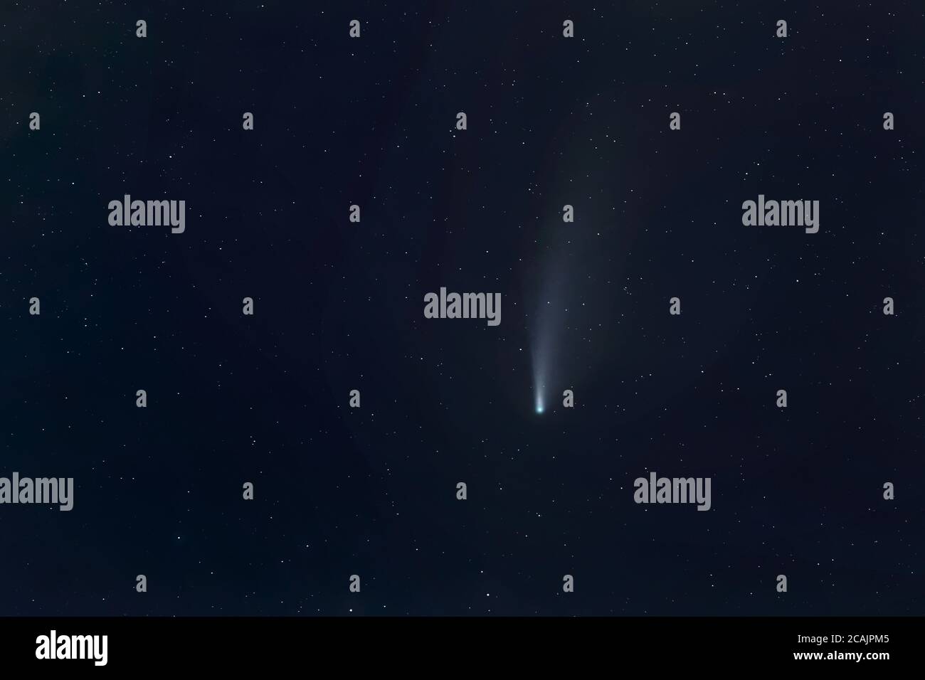 Real Comet in the Starry Night Sky Stock Photo - Alamy