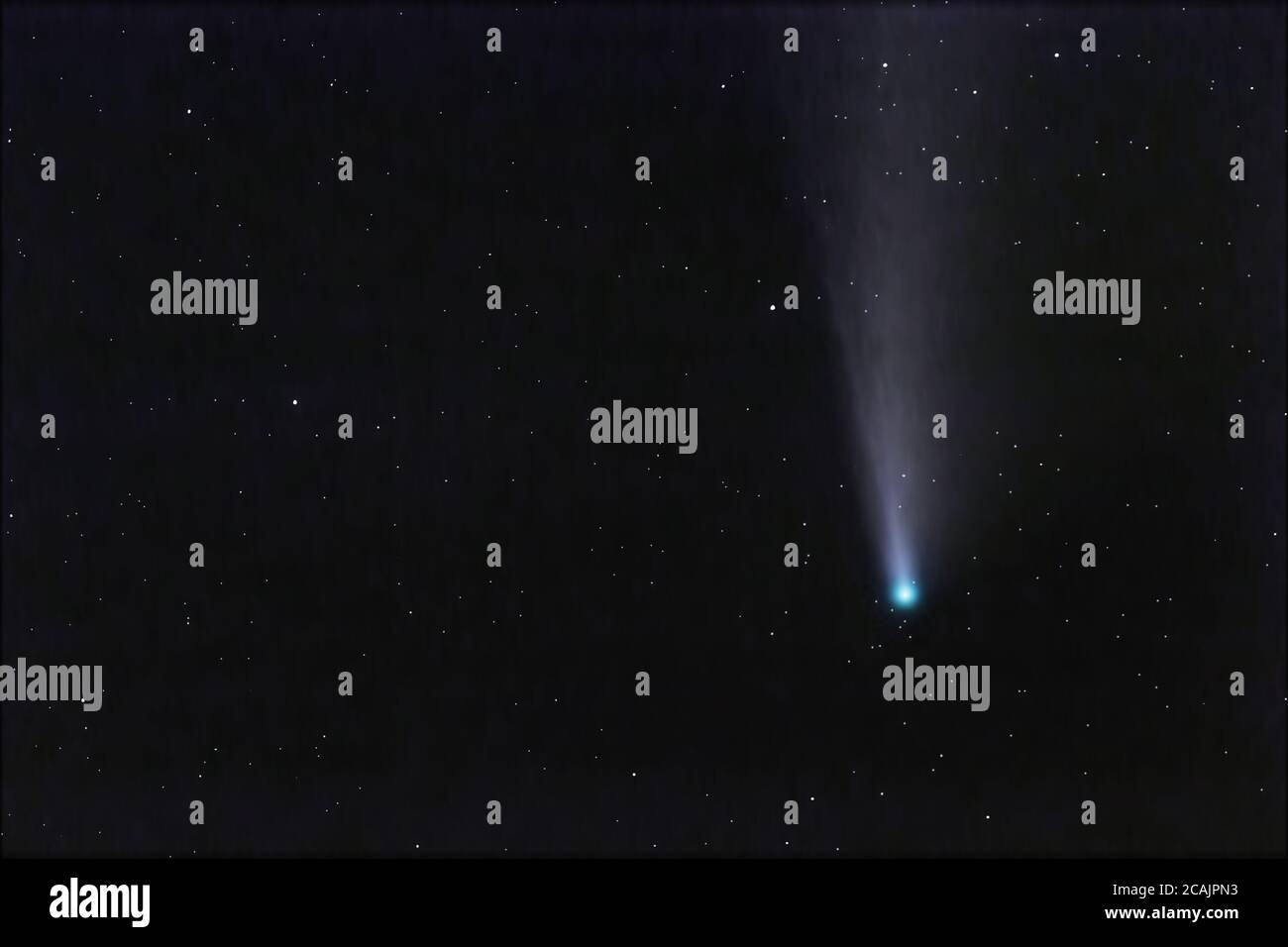 Real Comet in the Starry Night Sky Stock Photo - Alamy