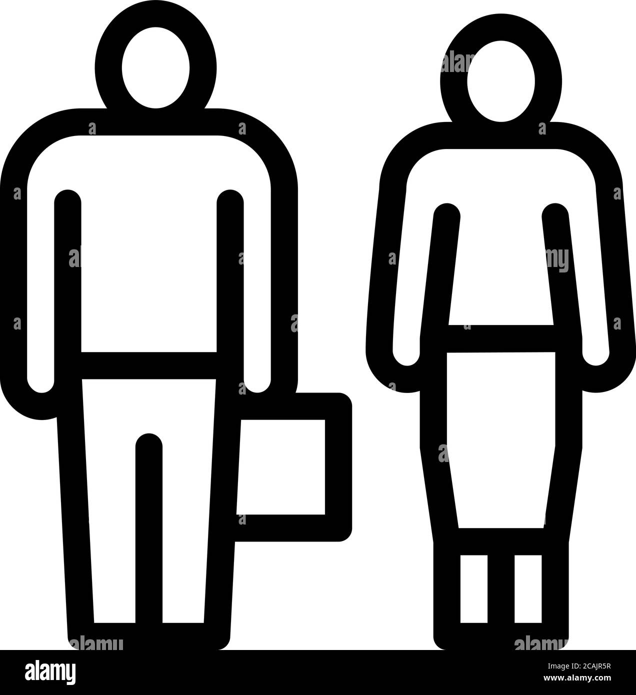 office employee icon vector outline illustration Stock Vector Image ...