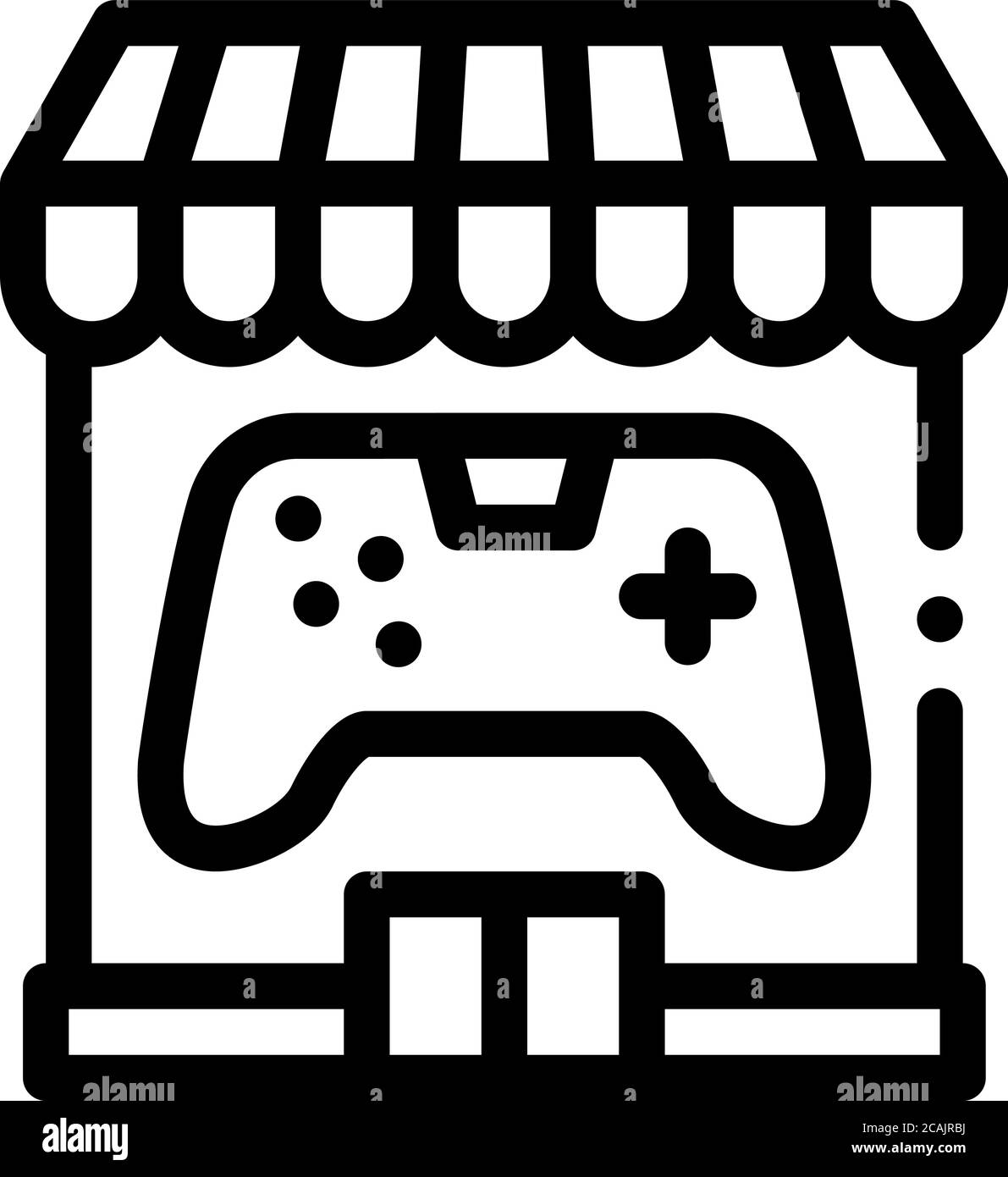 game shop icon vector outline illustration Stock Vector Image & Art - Alamy