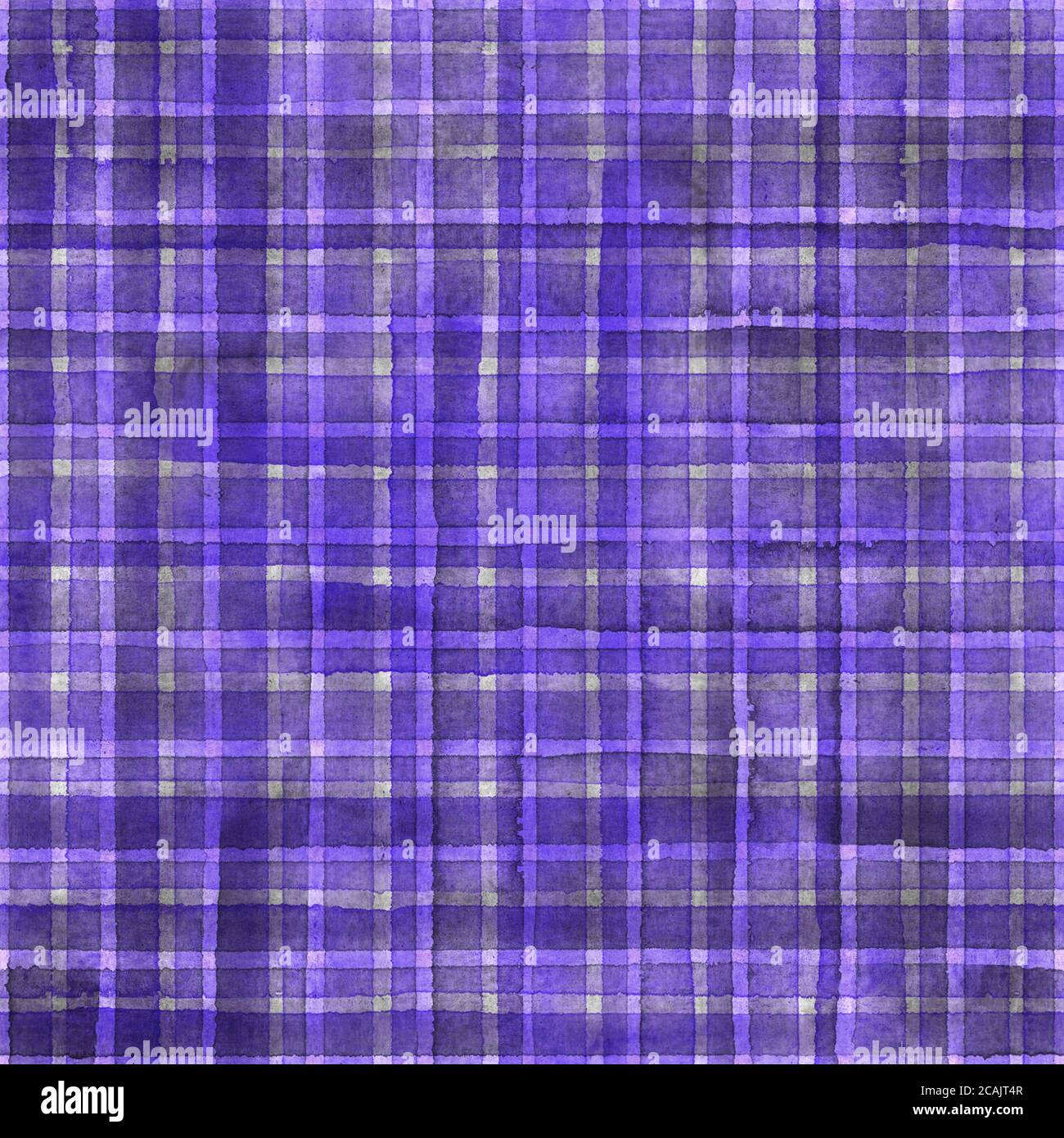 Watercolor stripe plaid seamless pattern. Colorful purple grey stripes ...