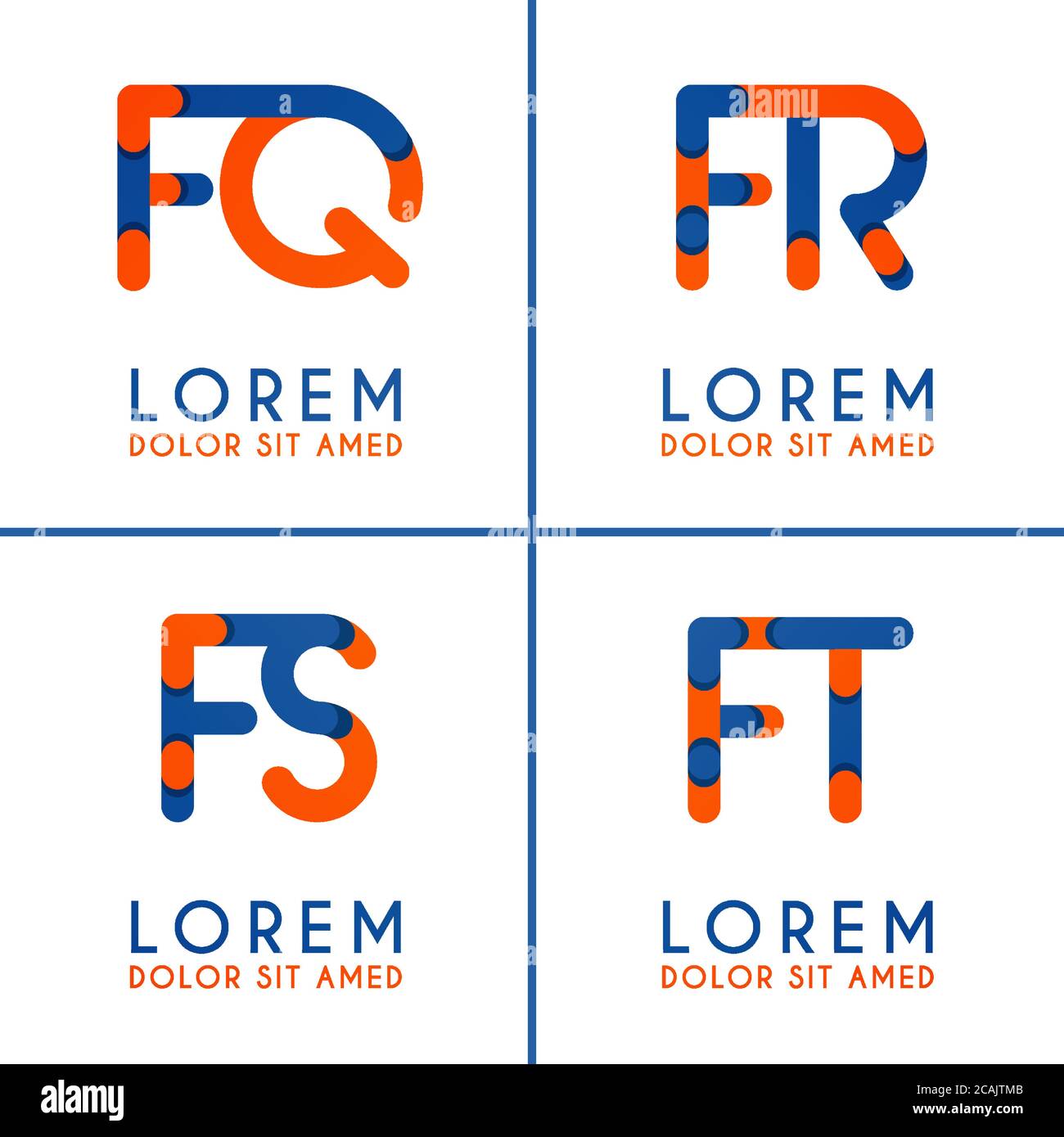 FQ logo for businesses and companies. FR template logo for poster. FS ...