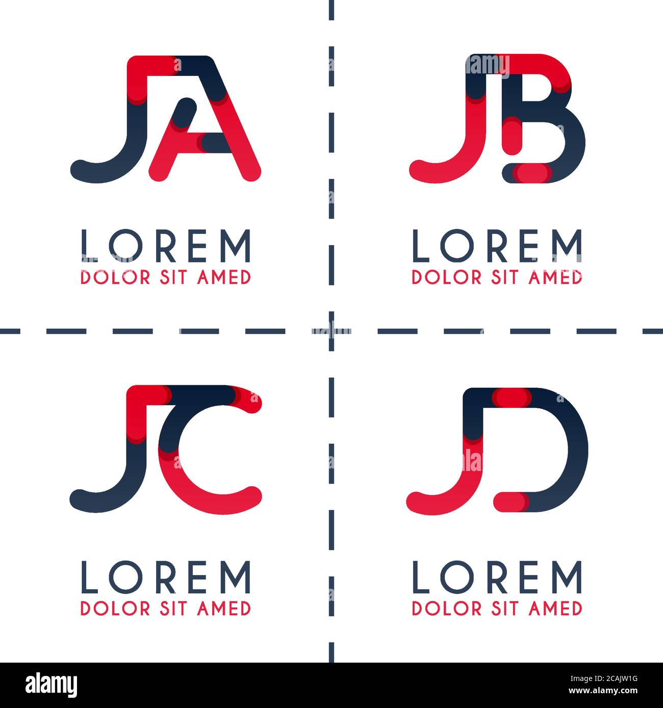 JA logo for businesses and companies. JB template logo for poster ...