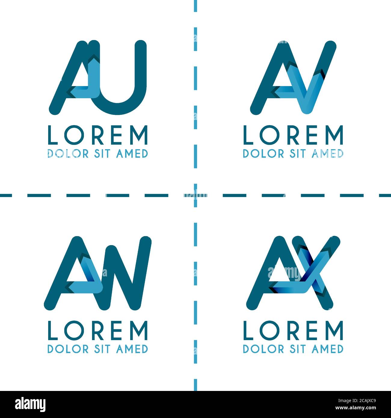 AU logo design for businesses and companies. AV template logo for ...