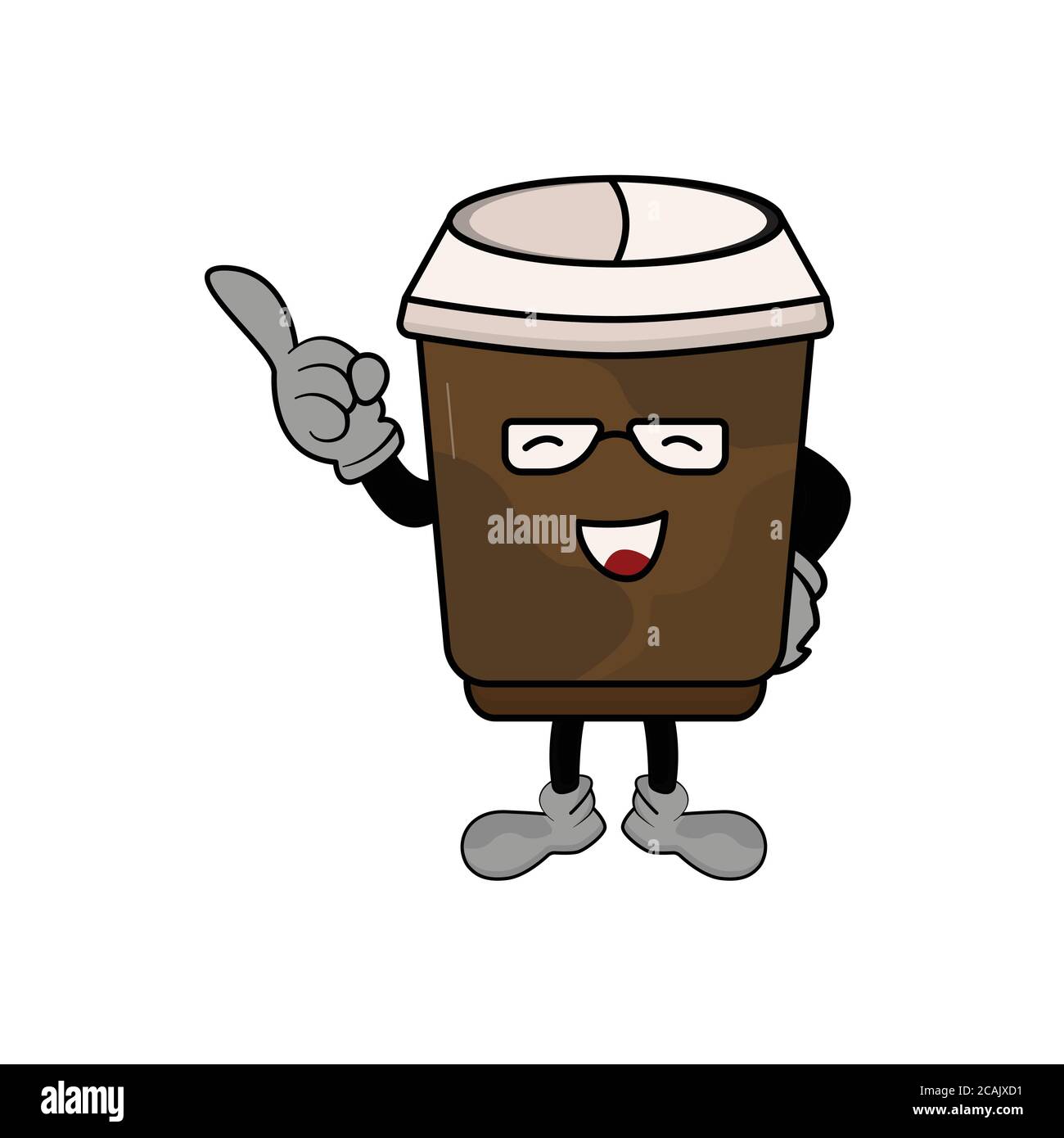 Coffee cup character cartoon. Design template vector Stock Vector Image ...