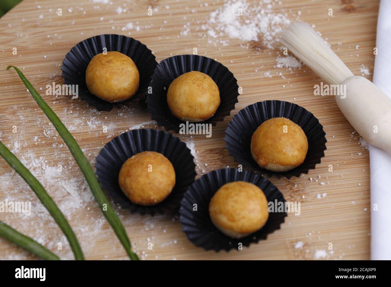 Indonesian pineapple tart cookies or Nastar served to celebrate Idul ...