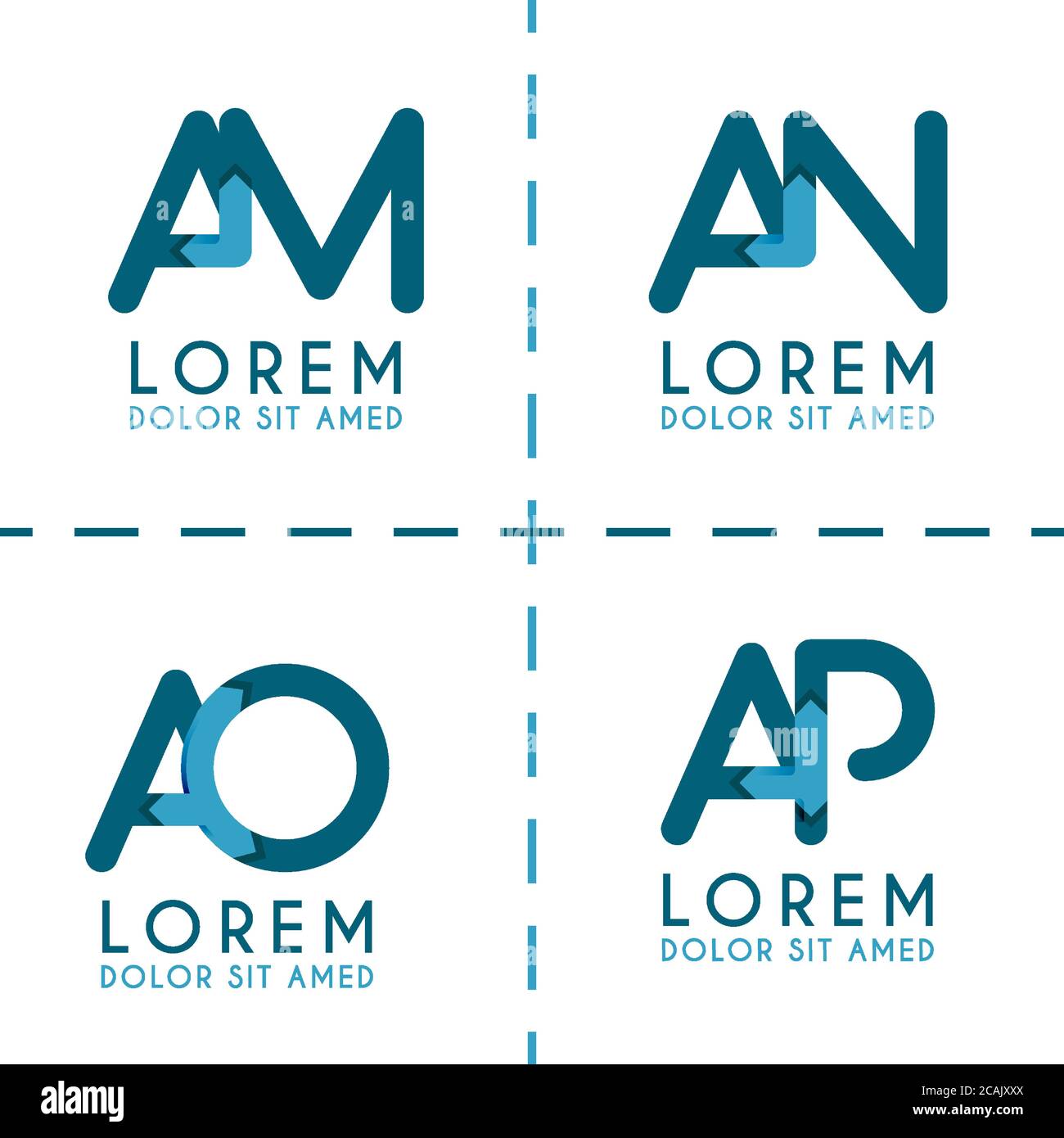 AM logo design for businesses and companies. AN template logo for ...