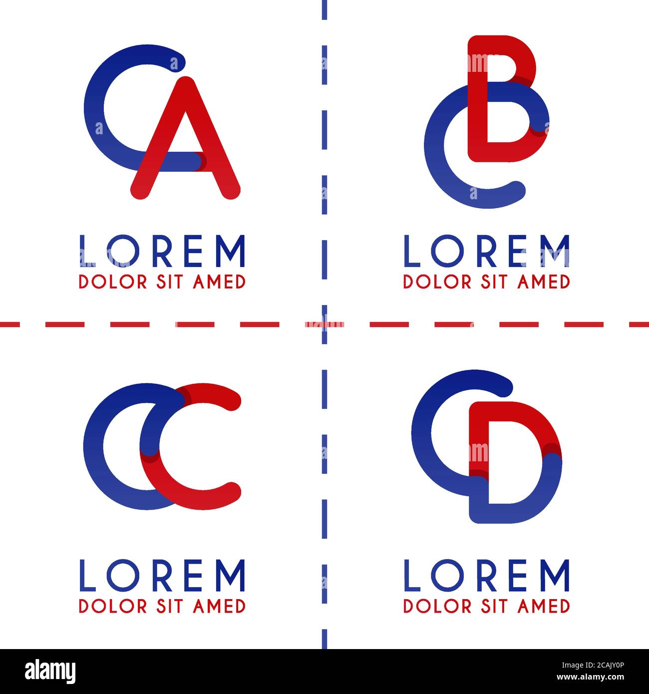 CA logo for businesses and companies. CB template logo for poster ...
