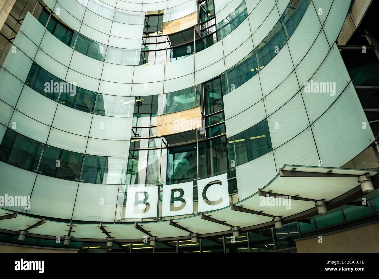 LONDON- British Broadcasting Corporation (BBC) headquarters building on ...