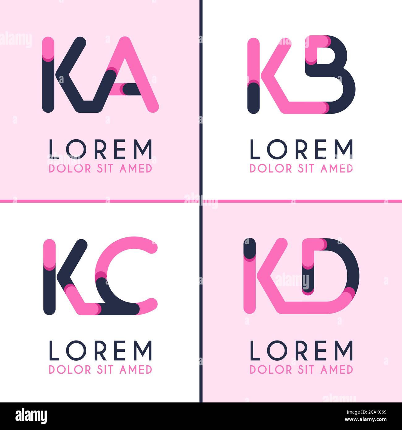 KA logo for businesses and companies. KB template logo for poster ...