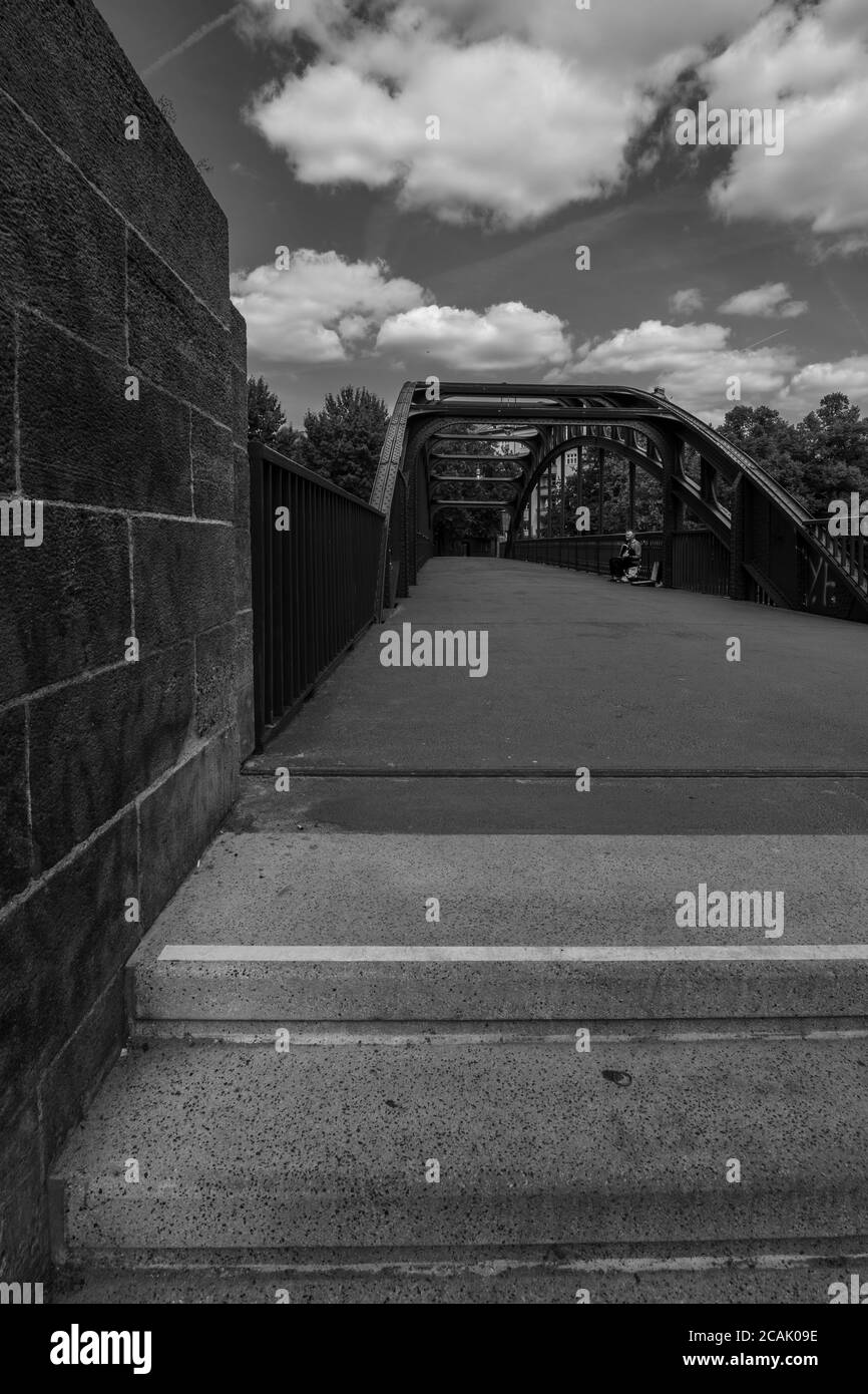 Old Bridge Pedestrian Bridge in Berlin, Germany Stock Photo - Alamy