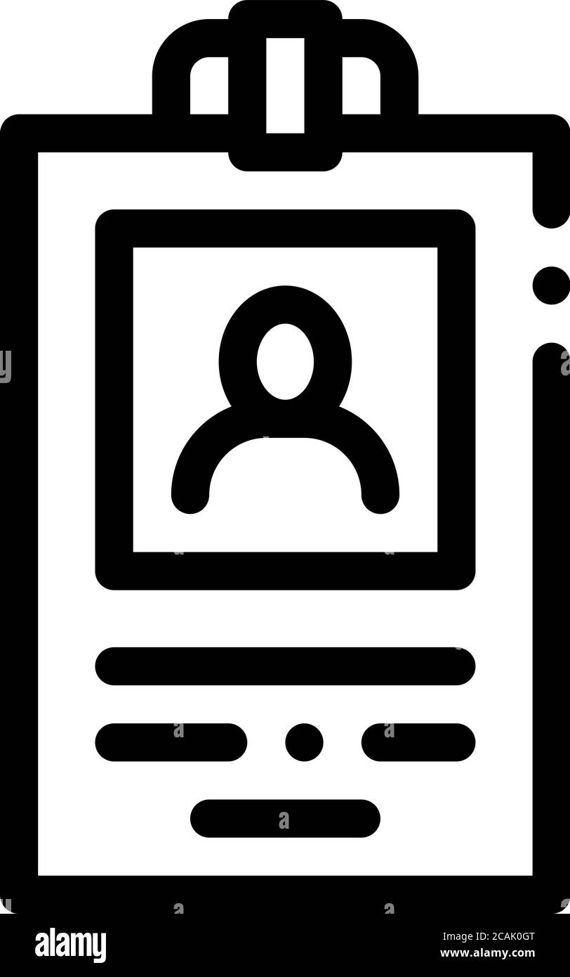 office employee badge icon vector outline illustration Stock Vector ...