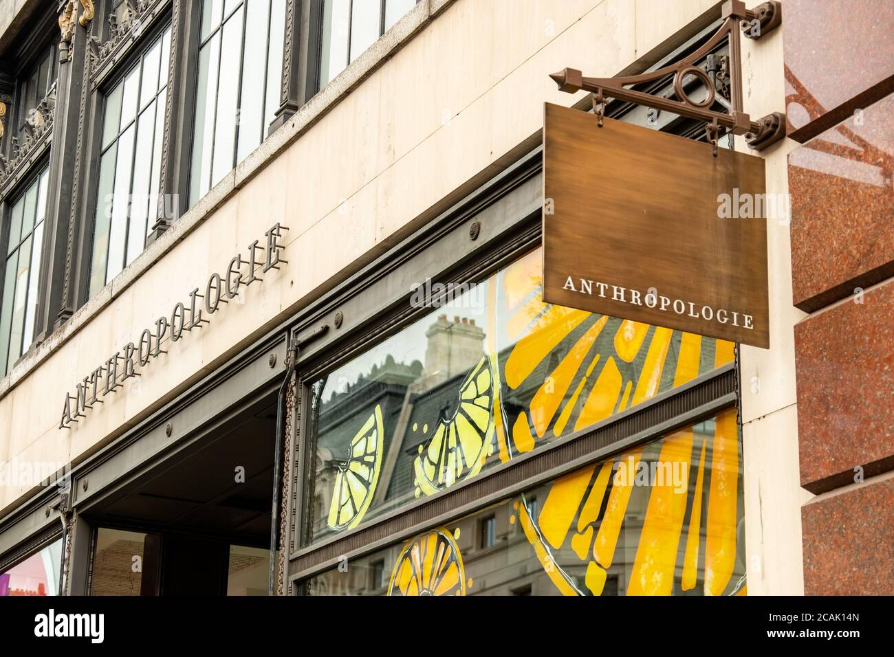 London- Anthropologie retail store signage in London's West End Stock ...