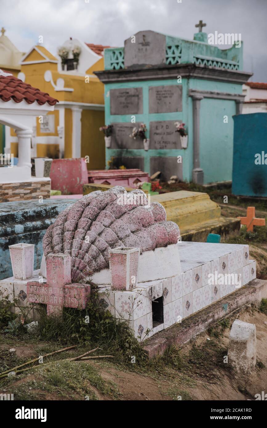 CHICHICASTENANGO, GUATEMALA - Jan 02, 2020: A shot of a beautiful ...