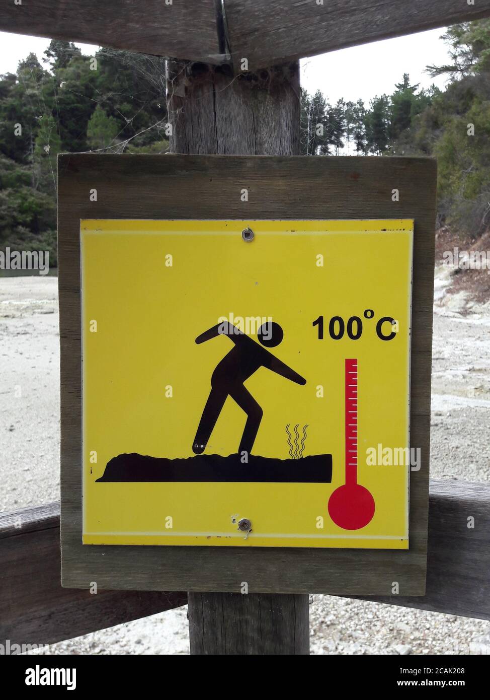 Danger sign geothermal hi-res stock photography and images - Alamy