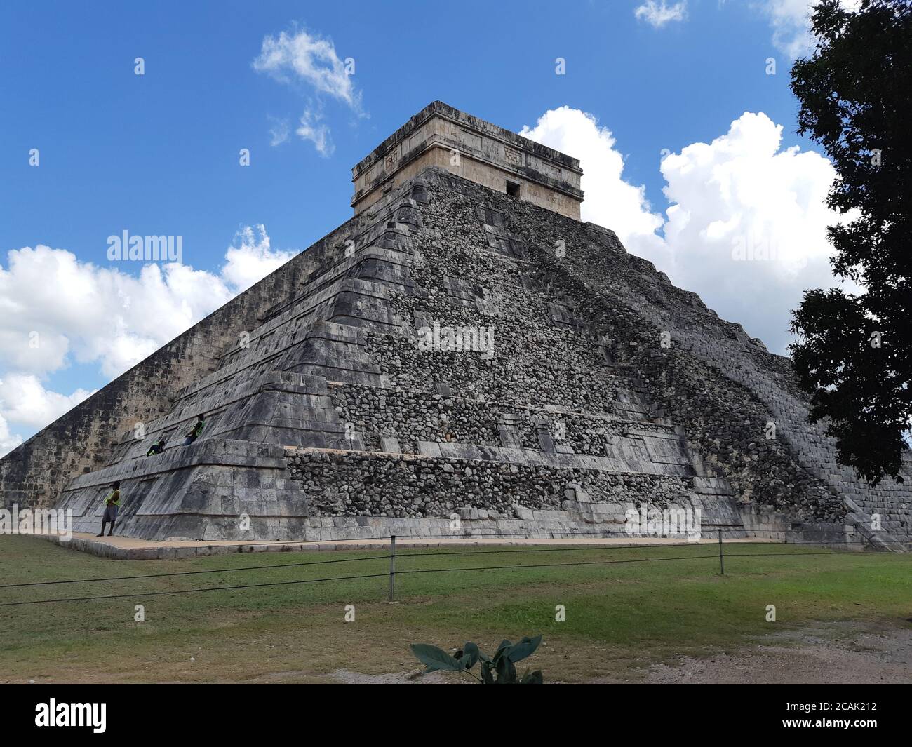 El Castillo (The temple of Kukulcan). The mesoamerican step-pyramid at ...