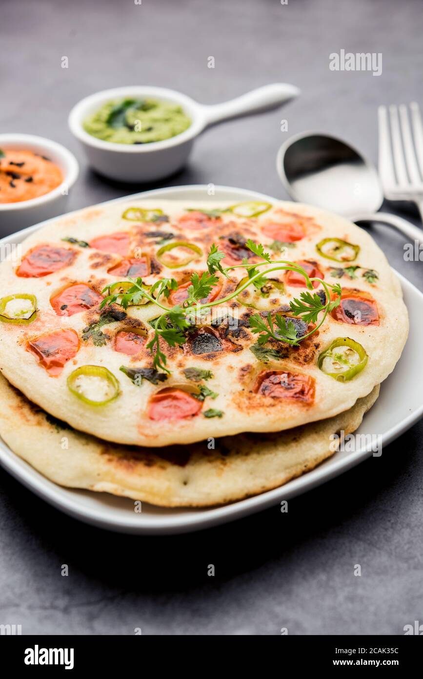 Uthappam or uttapam is a type of dosa from South India which is thicker ...